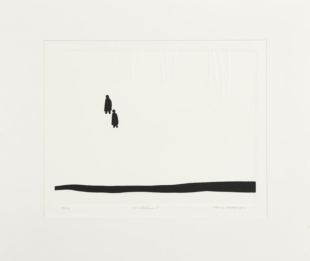 "Wintertime I" by David Shapiro, 1944-2014, Limited Edition Intaglio ...