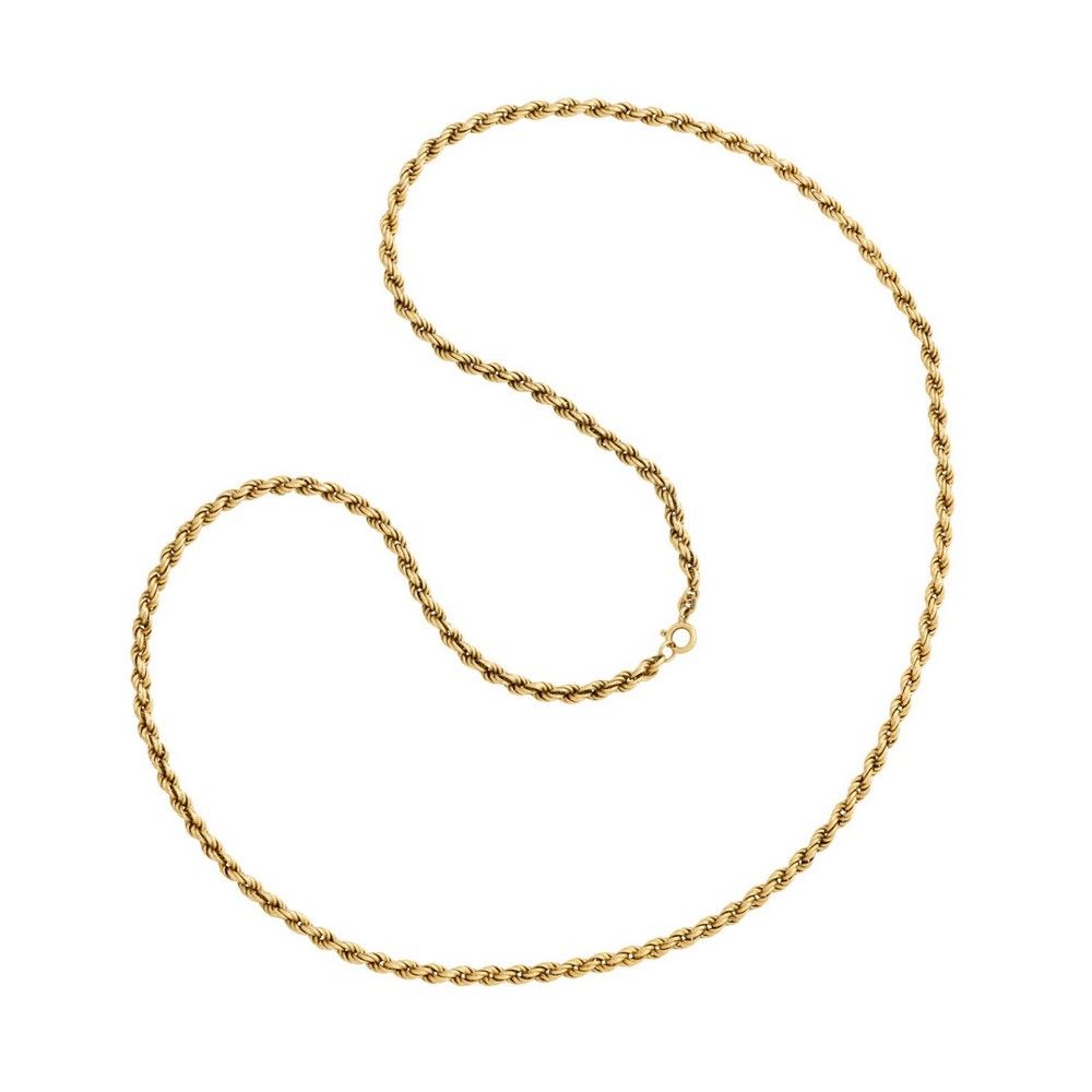 18ct Twisted Rope Gold Chain, 720mm, 16.5g - Necklace/Chain - Jewellery