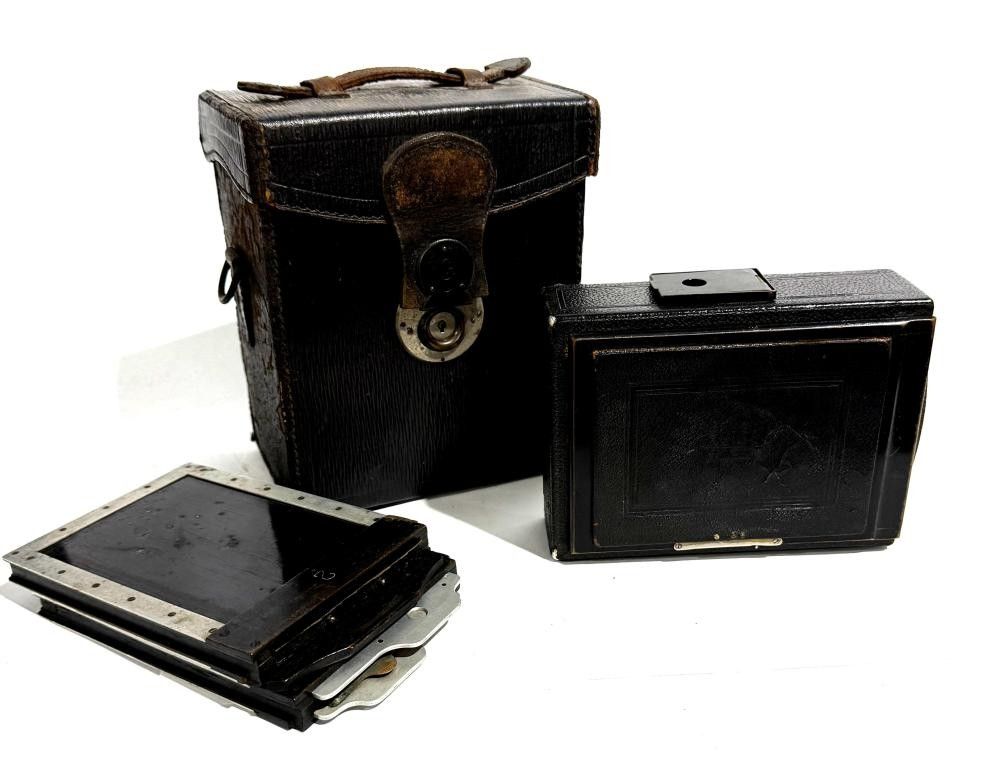 Antique Ica Dresden Compur Folding Camera with Original Leather Case ...
