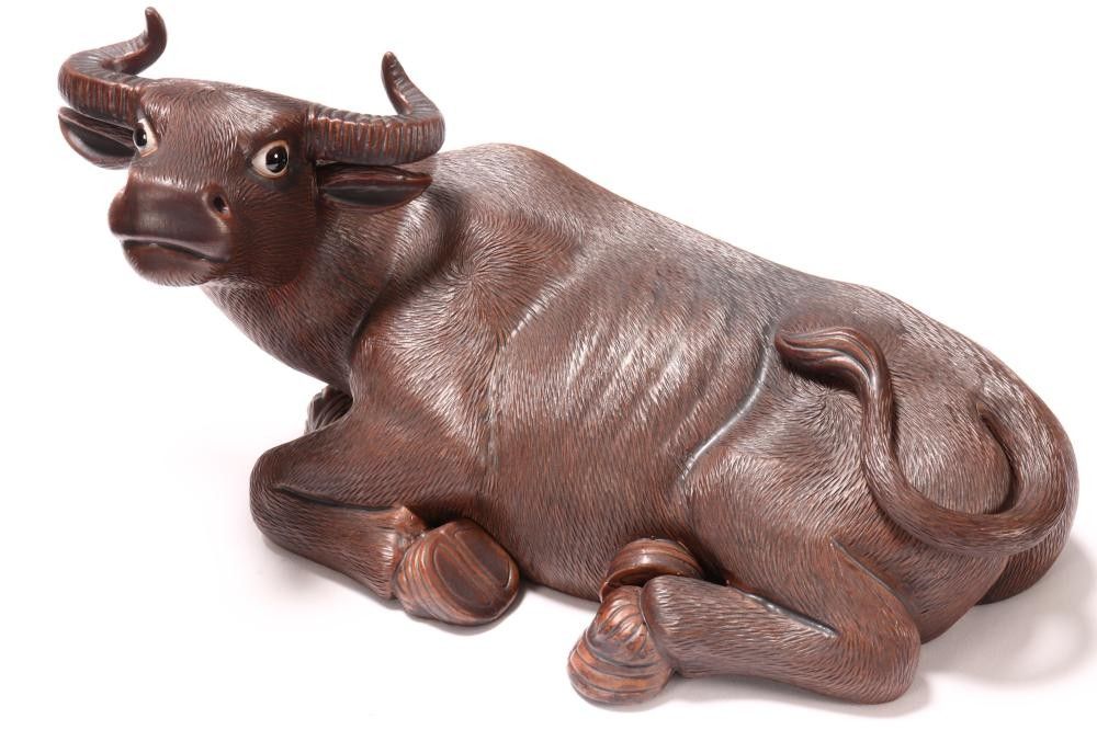 Yixing Ox Figure: Resting Serenity - Ceramics - Chinese - Oriental