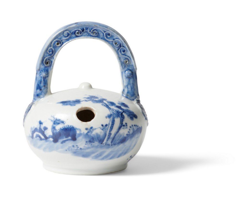 Chinese/Vietnamese Blue De Hue Lime Pot with Inscription - Ceramics ...
