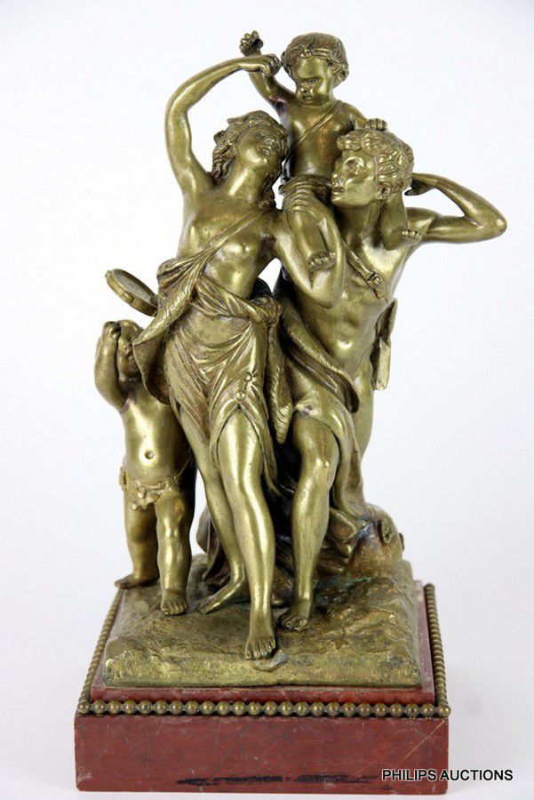 Classical Family Group with Tambourine and Child on Shoulders - Figures ...