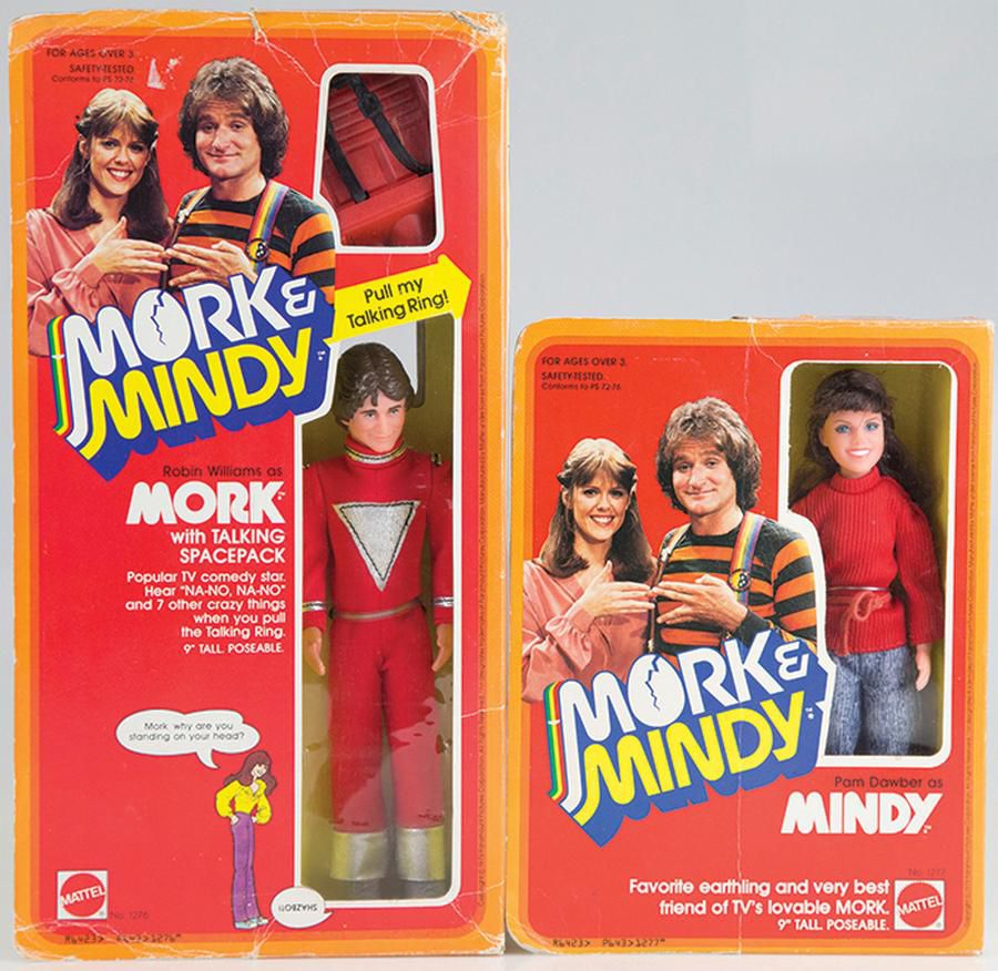 Mork & Mindy Figures with Egg Ship - Zother - Toys & Models