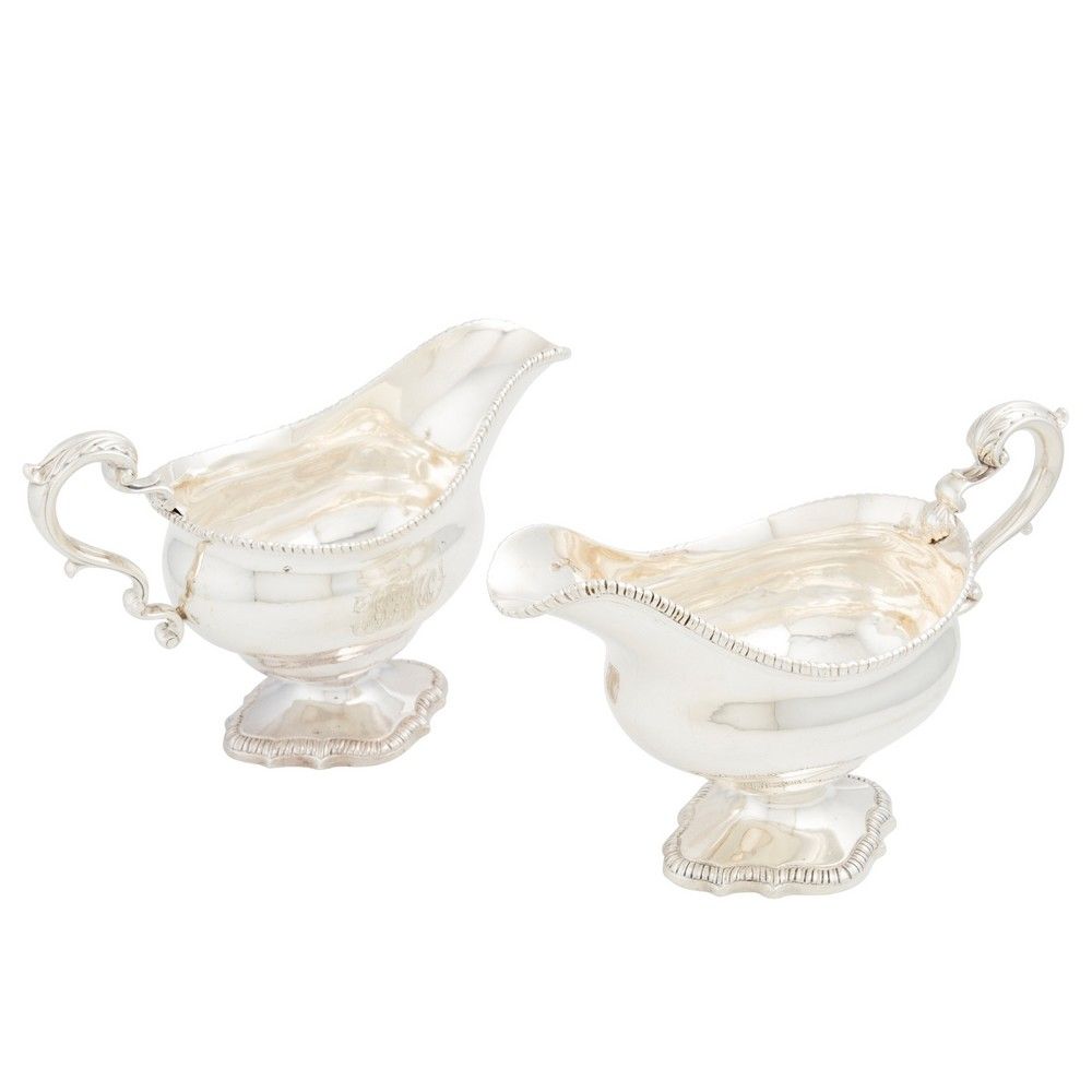 George III Sterling Silver Sauce Boats, London 1764, Monogrammed ...