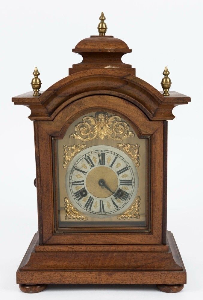 Junghan Santique German Walnut Mantle Clock, 8-Day Time Strike - Clocks ...