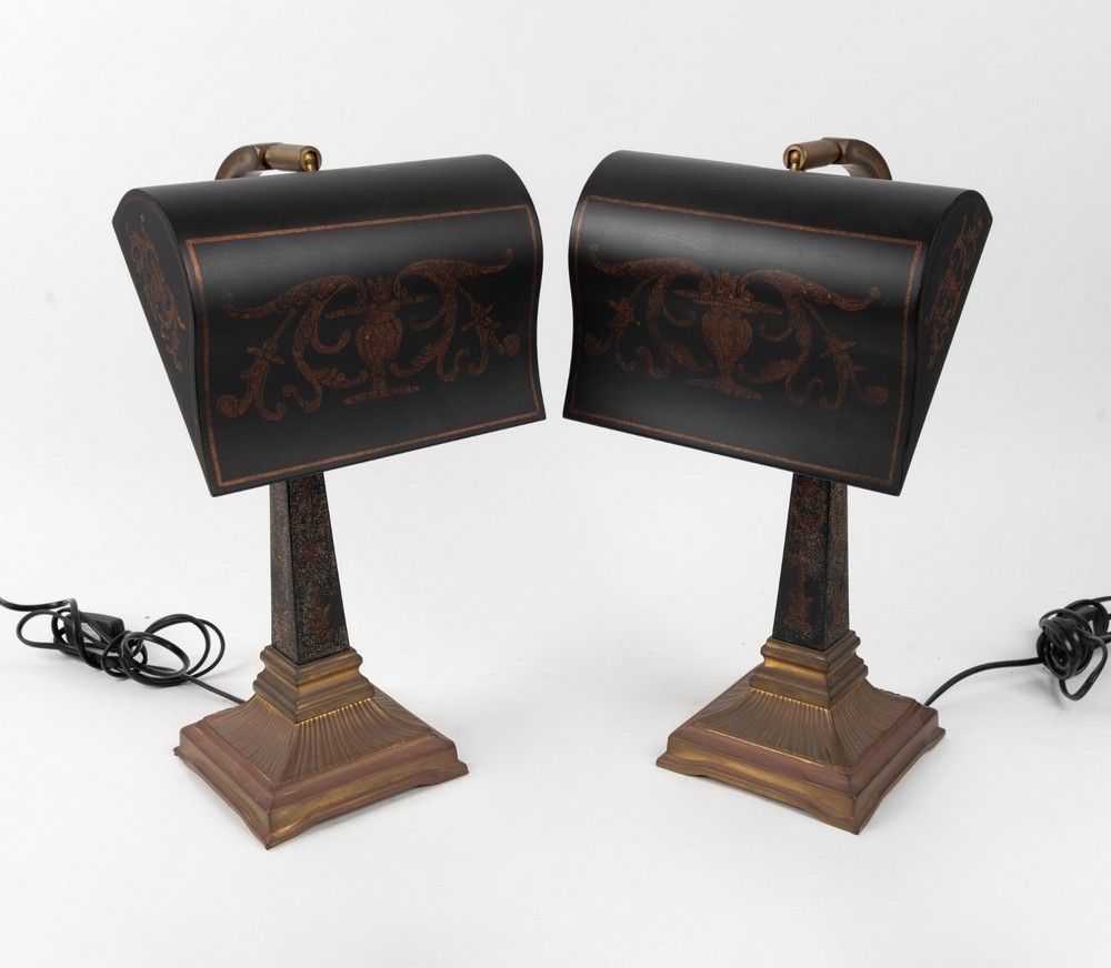 Hand-Painted Metal Table Lamps, Set of Two, 46 cm High - Lamps - Table ...