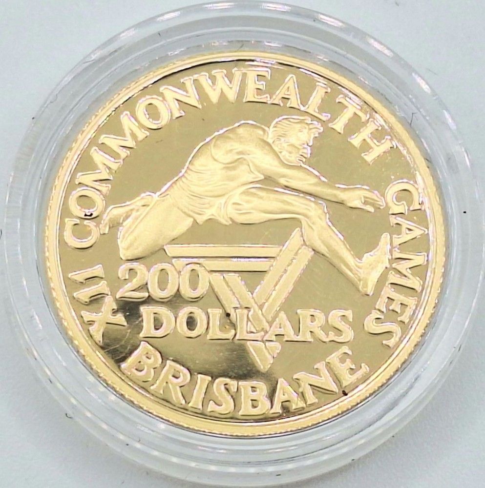 1982 Brisbane Commonwealth Games $200 Coin in Original Box - Coins ...