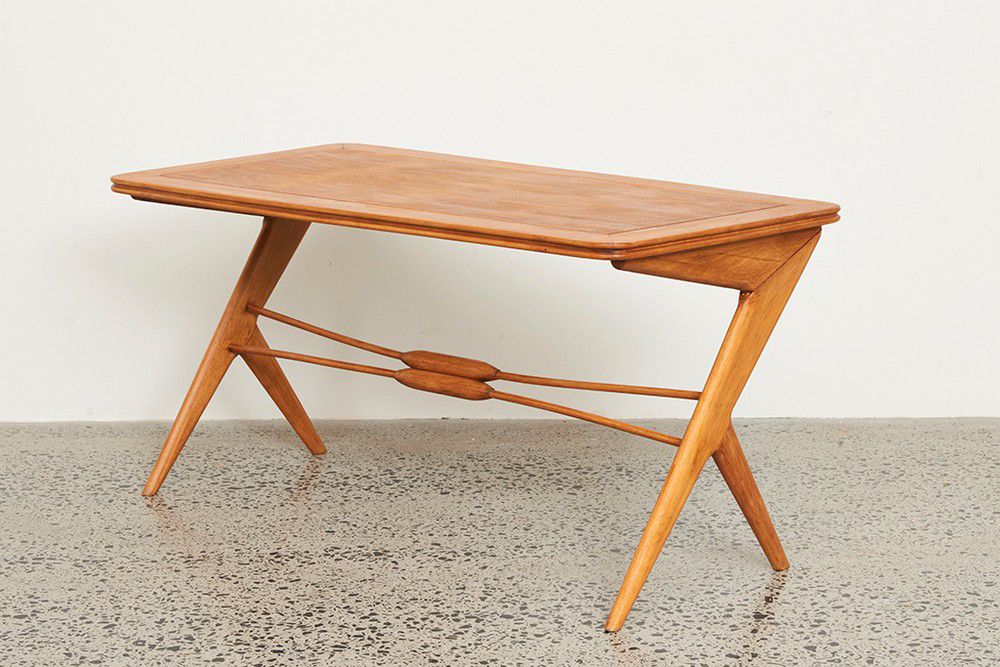Teak Scissor-Leg Side Table - Australian - Furniture - Post 1950
