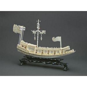 Carved Chinese ivory boats - price guide and values