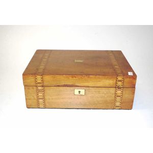 Antique Inlaid Writing Box: Banded Design, 30.5 cm x 21.5 cm - Boxes ...