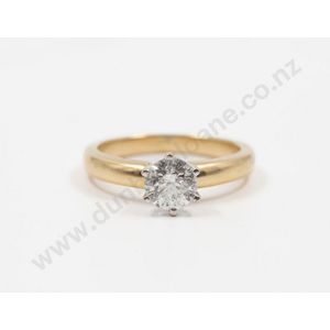 1.014ct Modern Raised 6-Claw Solitaire Diamond Ring, Size M 1/2 - Rings ...