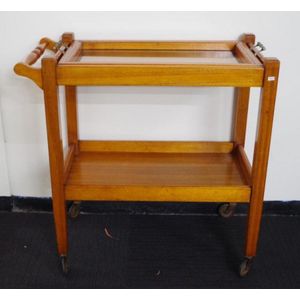 Vintage and mid-century wooden tray mobile - price guide and values