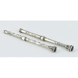 Late 19th and early 20th century sterling silver propelling and other ...