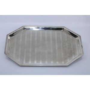 Birmingham Sterling Silver Octagonal Tray, 1920 - Trays, Salvers ...
