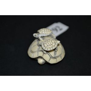 Signed Oriental Ivory Turtle Netsuke - Netsuke - Oriental