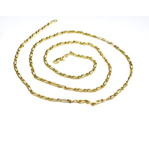 375 Marked 9ct Yellow Gold Figaro Chain - 80cm - Necklace/Chain - Jewellery