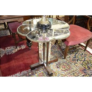 Venetian Art Deco Mirrored Table - Venetian / Murano - Glass