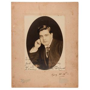 John McCormack Autographed Photograph Dedicated to Victor Trumper, 1911 ...