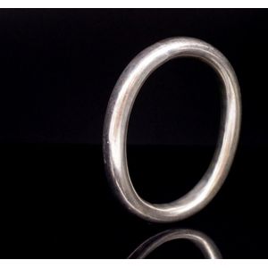 Vintage Silver Oval Bangle with Bruising - Bracelets/Bangles - Jewellery