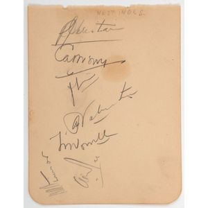 West Indies Team Autographs from 1951-52 Tour in Australia - Sporting ...
