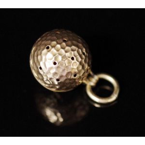 Victorian Hammered Gold Pomander Pendant, 16mm Diameter - Pendants ...
