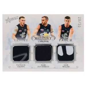 Carlton Triple Patch: Cripps, Doherty, Walsh (TP3 #20/50) - Cards ...