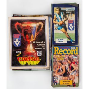 Football Records Collection: 1978-1996 and Grand Final Magazines ...