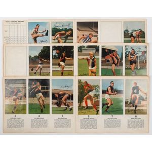1965 Mobil 'VFL' complete and part set photo cards albums - Cards ...