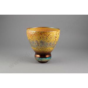 Sutton Taylor Yellow Lustre Footed Bowl - New Zealand Potters & Themes ...
