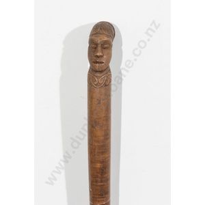 Vintage carved wooden Maori tokotoko (walking sticks) - price guide and ...