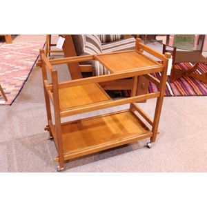 Teak Three-Tier Traymobile with Removable Trays - Trays/Trolleys ...