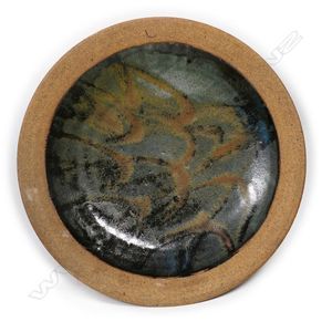 Golden Glazed Ironsand Dish by Peter Stichbury - New Zealand Potters ...