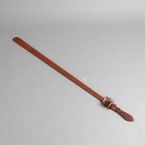 New Zealand Maori artefacts taiaha (fighting stick), kakauroa (staff ...