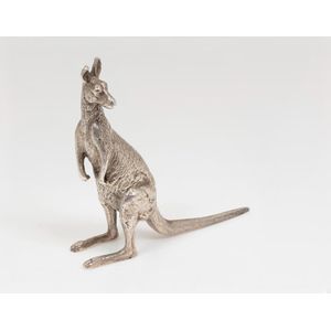 Sterling Silver Kangaroo Model with Engravings - Zother - Silver