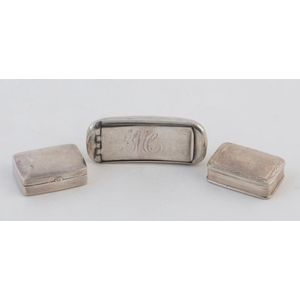 19th Century Sterling Silver Snuff and Vinaigrette Boxes - Vinaigrettes ...