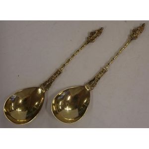 Antique sterling silver apostle spoons - price guide and values