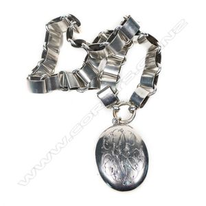 Victorian Silver Mayoral Chain with Engraved Locket - Pendants/Lockets ...