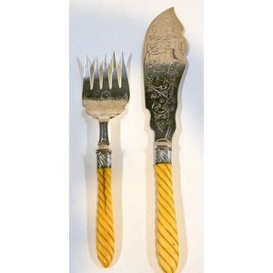 Ivory and Silver Fish Servers - Flatware/Cutlery and Accessories ...