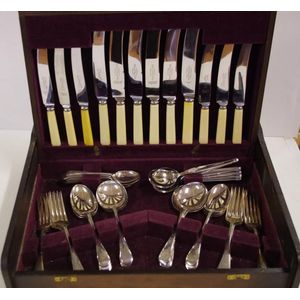Vintage Silver Cutlery Set in Timber Box - Flatware/Cutlery and ...