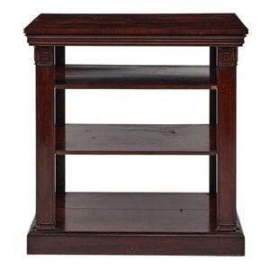 William IV Rosewood Library Stand with Adjustable Shelves and Pilasters ...