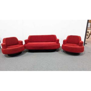 Funky Red Fabric Contemporary Lounge Suite with Floating Design ...