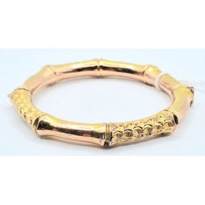 Antique Bamboo Design Gold Filled Bangle with Engraved Decorations ...