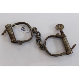 Convict handcuffs and manacles, Australian Colonial, Port Arthur ...