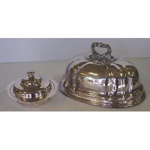 Sheffield Silver Plated Meat Cover by HJ - 29cm - Zother - Silver Plate