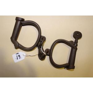 Convict handcuffs and manacles, Australian Colonial, Port Arthur ...