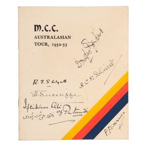 The Bodyline Series: M.C.C. Australasian Tour, 1932-33 Schedule Booklet ...