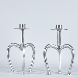 Rondel Heart Candlestick Holders - Candelabra/Candlesticks - Lighting