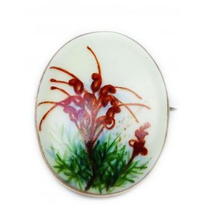 May Creeth (Australia), hand painted jewellery and ceramics, late 19th ...