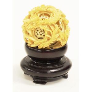 Chinese carved ivory or jade puzzle balls - price guide and values