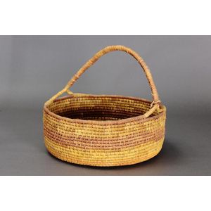 Coiled Pandanus Basket with Handle - Aboriginal - Artefacts - Tribal